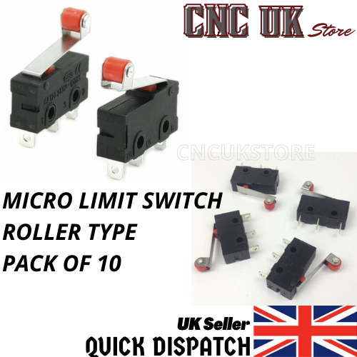 Micro Limit Switch Roller type 250V 5A N/O N/C for CNC Machine & 3D ...