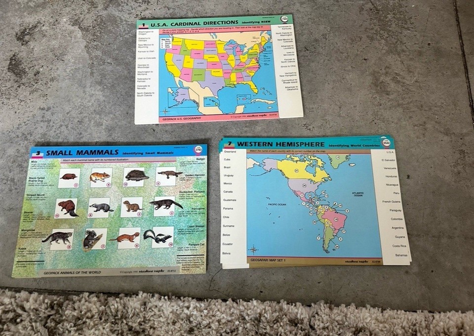 GeoSafari Electronic Learning Game Cards - 10 Sets [read description ...