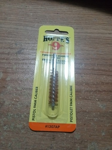 Hoppes Phosphor Bronze Gun Cleaning Brush 9mm Pistol 1/Pack 1307AP ...
