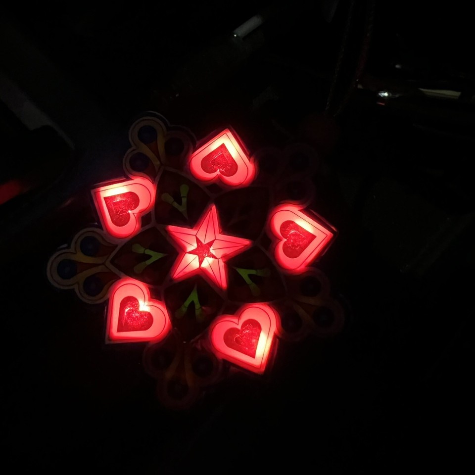 Mini Christmas Lantern Parol Colorful Pattern Blinking Lights USB PLUG ...