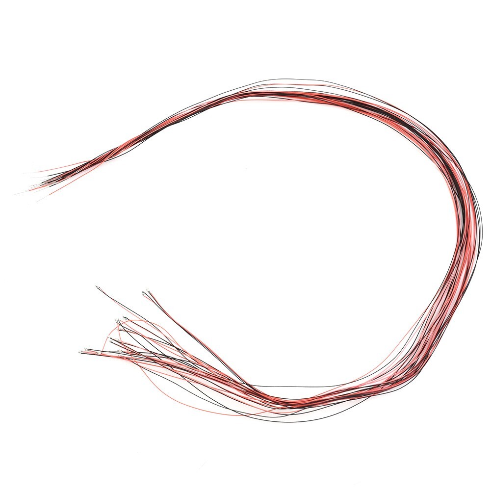 15pcs DC 12V 0.5mm Pre Wired LED Red Light Emitting Diode Pre-Soldered ...