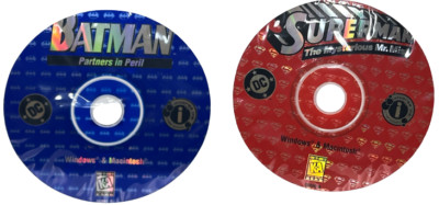 DC Comics 2 CD-Roms Comic Books: Batman & Superman 1996 Windows and Mac ...