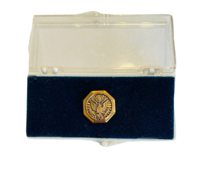 Original 1917 Eagle Crest Military Pin 10 Year Anniversary Gold | eBay