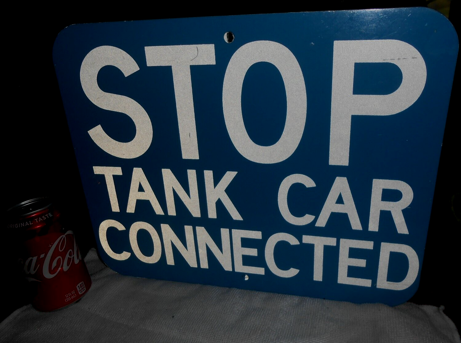 Railroad Sign "STOP Tank Car Connected" 15"x12" Aldon Mfg. USA | eBay
