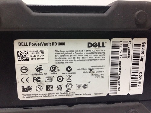 Dell PowerVault RD1000 External USB Drive | eBay