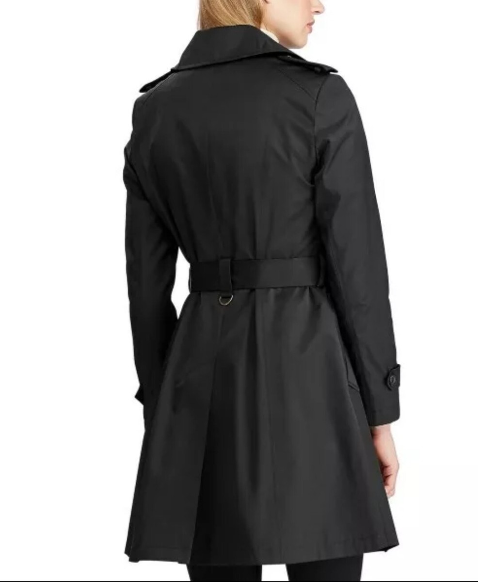 Lauren Ralph Lauren Women's Belted Black Trench Coat - Size Lauren Ralph Lauren Women's Belted Black Trench Coat - Size