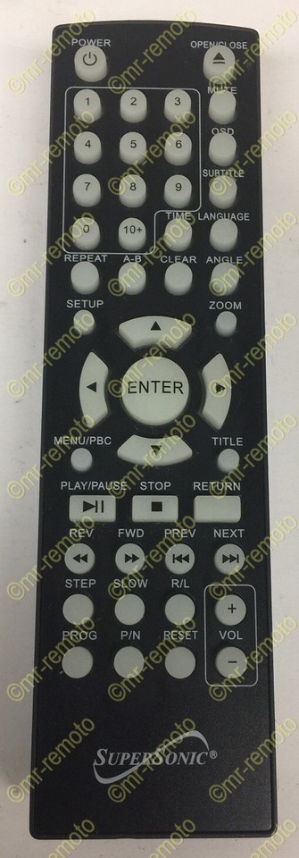 OEM Genuine SUPERSONIC Remote Control for DVD Player Model GHB-888 | eBay