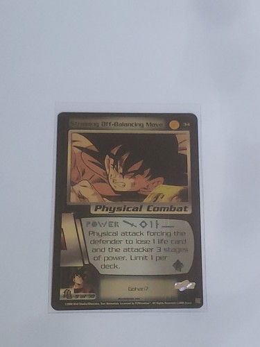 Limited Dragonball Z CCG Score Saiyan Saga #34 Straining Off-Balancing ...