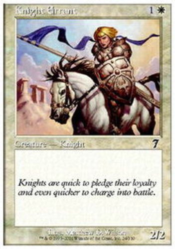 Moderate Play, S-Chinese MTG Regular Knight Errant 7th Edition Magic ...