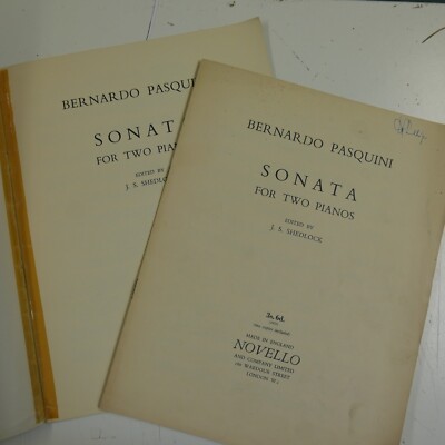 2 piano 4 hands BERNARDO PASQUINI sonata , novello - shedlock | eBay UK