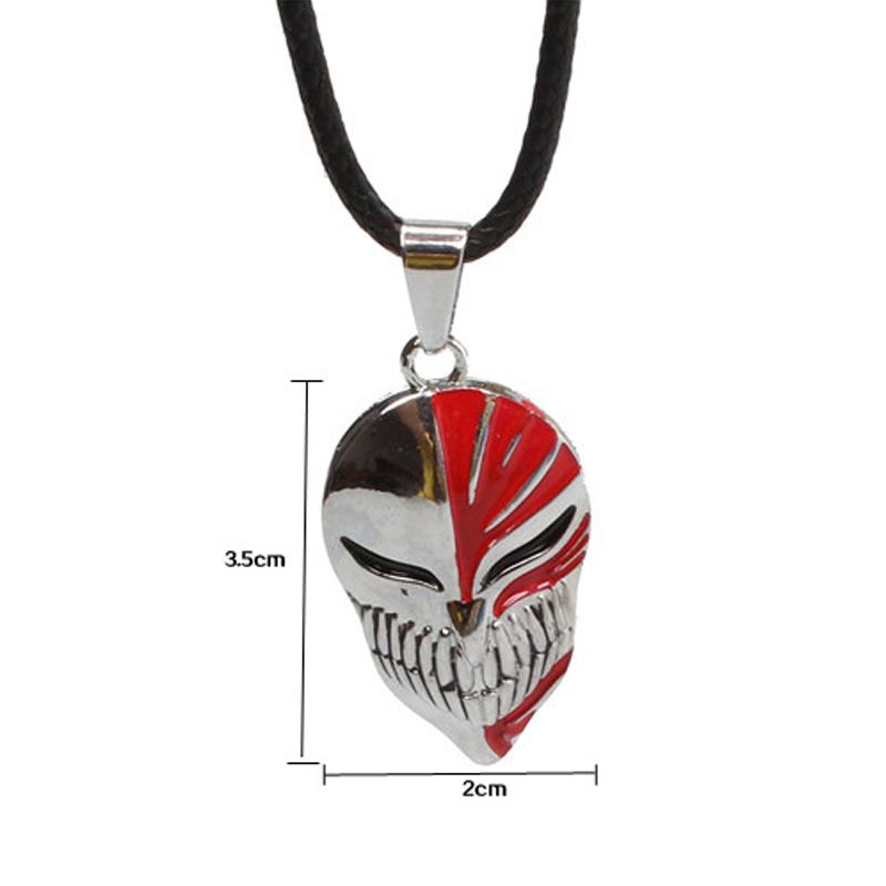 Anime Bleach Ichigo Kurosaki Mask Pendant Cosplay Necklace Metal Toy ...