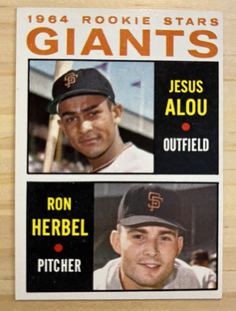 1964 HIGH GRADE Topps Card No. 47 1964 Giants Rookie Stars Jesus Alou ...