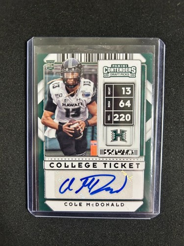 2020 Panini Contenders Draft Picks - College Ticket Autographs Cole ...
