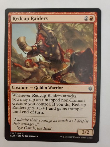MTG Magic The Gathering Card Redcap Raiders Creature Goblin Warrior Red ...