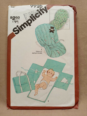 Simplicity 9926 Sewing Pattern for Baby Carseat Cover & Travel Mat ...
