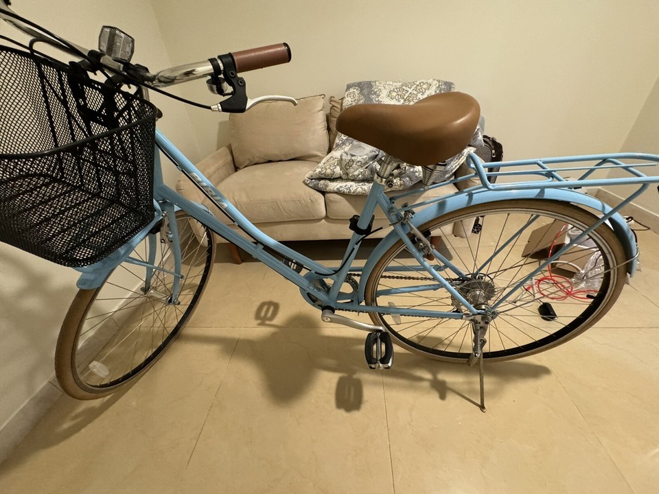 Biria Easy Boarding 7 Speed Step Through Cruiser Bicycle, Aqua Blue, 40CM | eBay