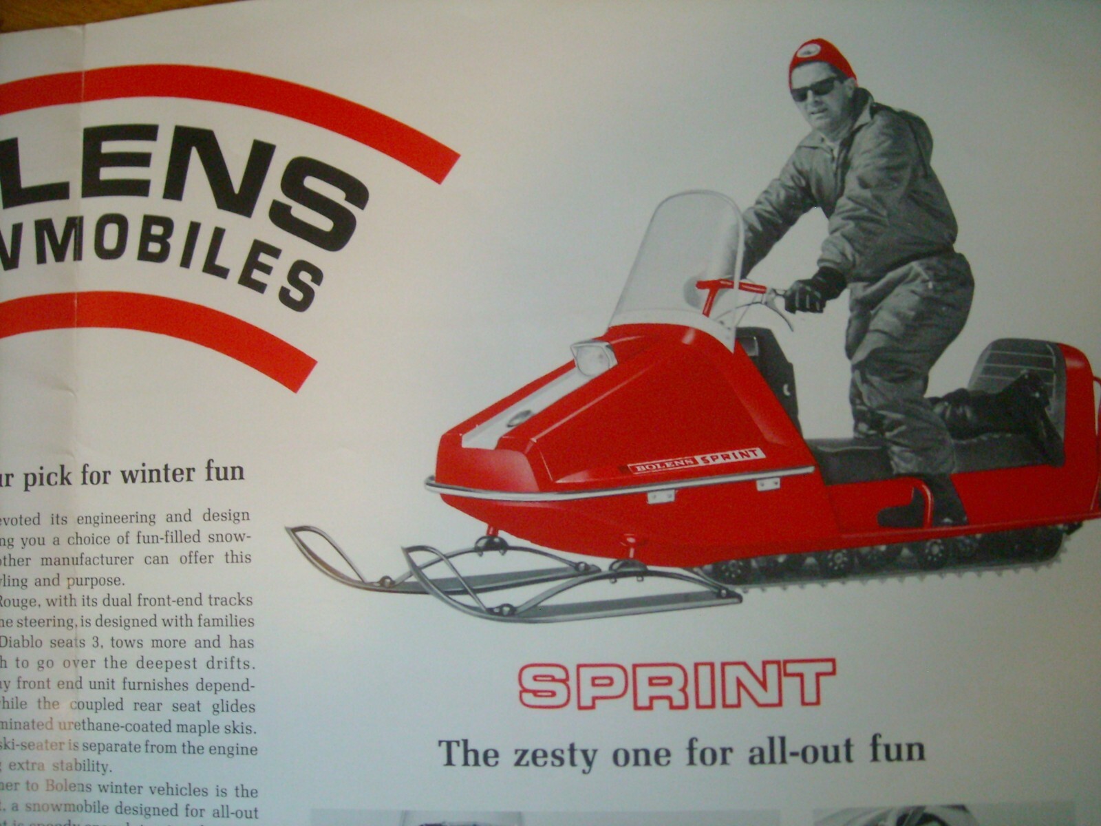 1968 Vintage BOLENS DIABLO ROUGE & SPRINT Snowmobile Brochure | eBay