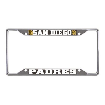 Fanmats MLB San Diego Padres Chrome Metal License Plate Frame | eBay