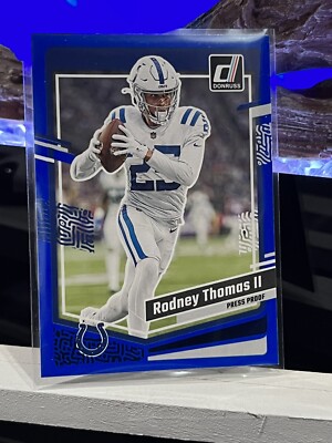 Rodney Thomas II Blue Press Proof 2023 Donruss Football #130 ...