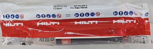 HILTI HIT-HY 270 HYBRID Chemical Adhesive Anchor 11.1 oz Tubes - EXP. 5 ...