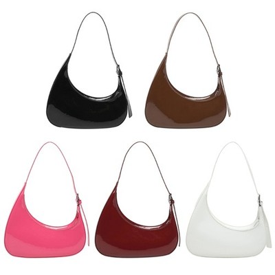 Women Moon Bag PU Leather Shoulder Underarm Handbag For Daily Use ...