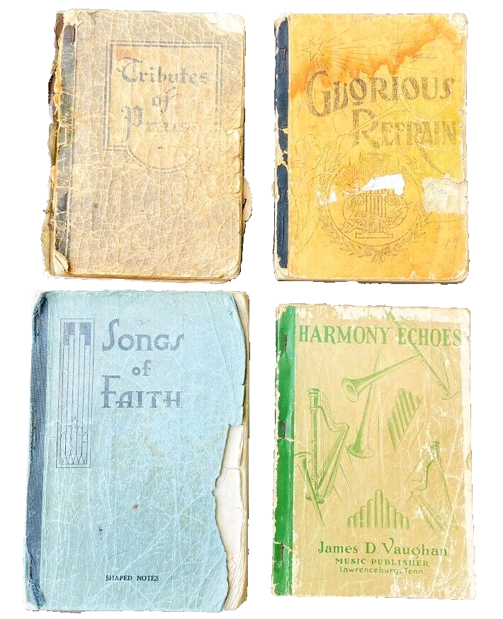 Antique Gospel Hymnal Book Lot of 4 Christianity Church Music Old ...