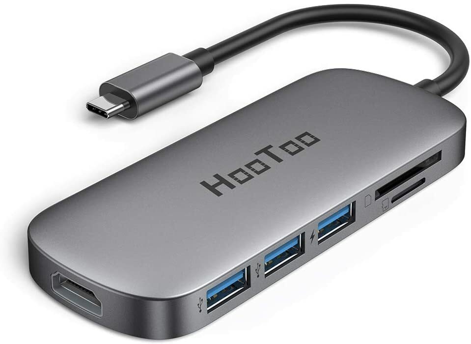 HooToo USB C Hub 7 in 1 USB C to 4K HDMI Adapter 100W PD Charging 3 USB ...