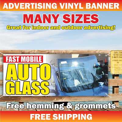 Auto Glass Advertising Banner Vinyl Mesh Sign car ас service shop ...