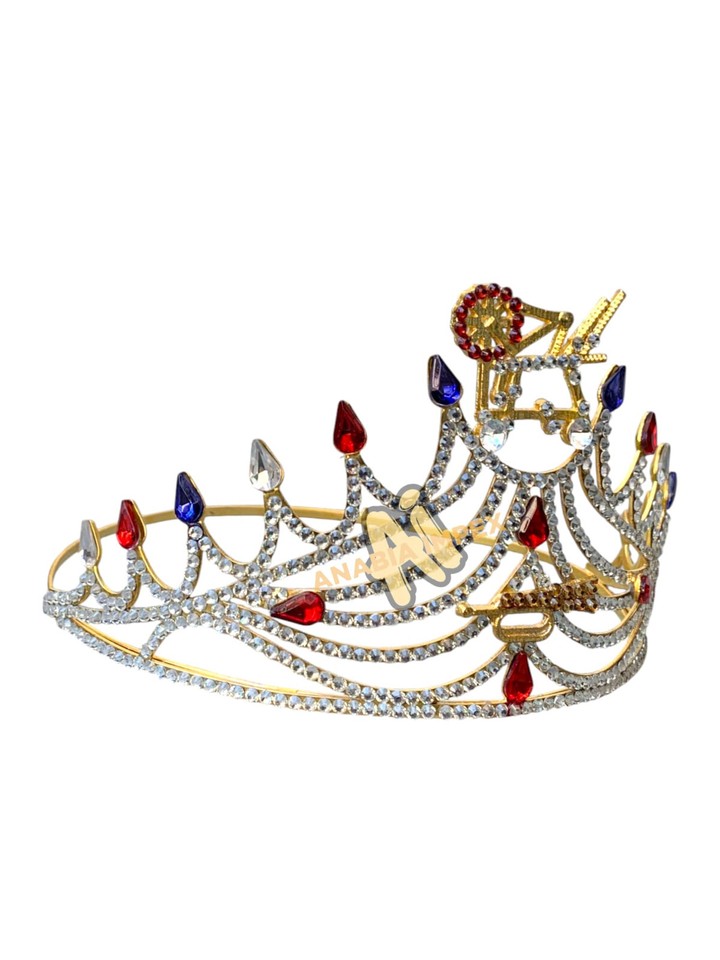 HOJ Golden Crown, Masonic Heroines Of Jericho Adjustable 12 Pointe ...