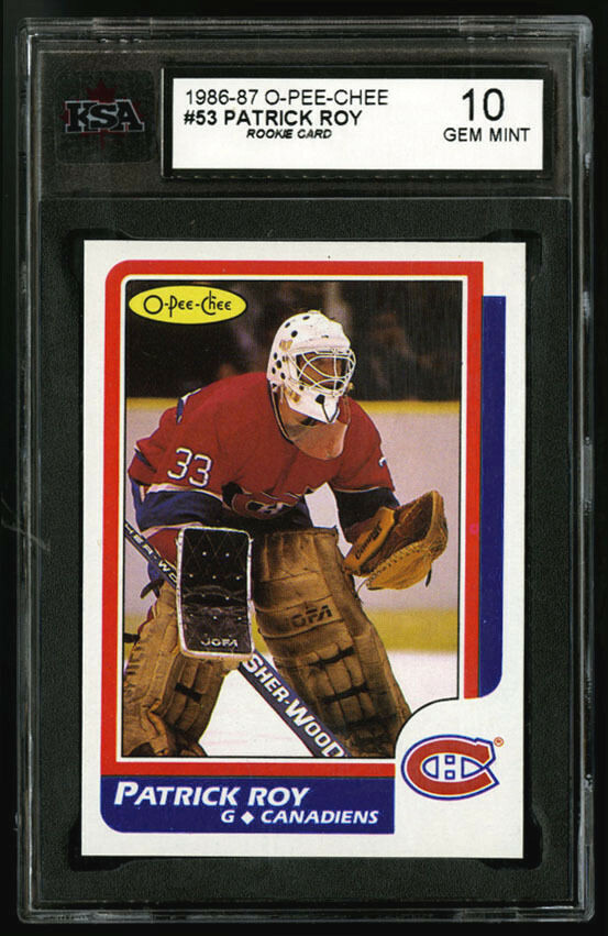 1986 O-PEE-CHEE #53 PATRICK ROY KSA 10 BEST ONE YOU WILL EVER SEE 50:50 ...