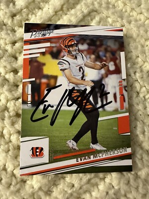 Evan McPherson Signed Trading Card Autographed Bengals | eBay