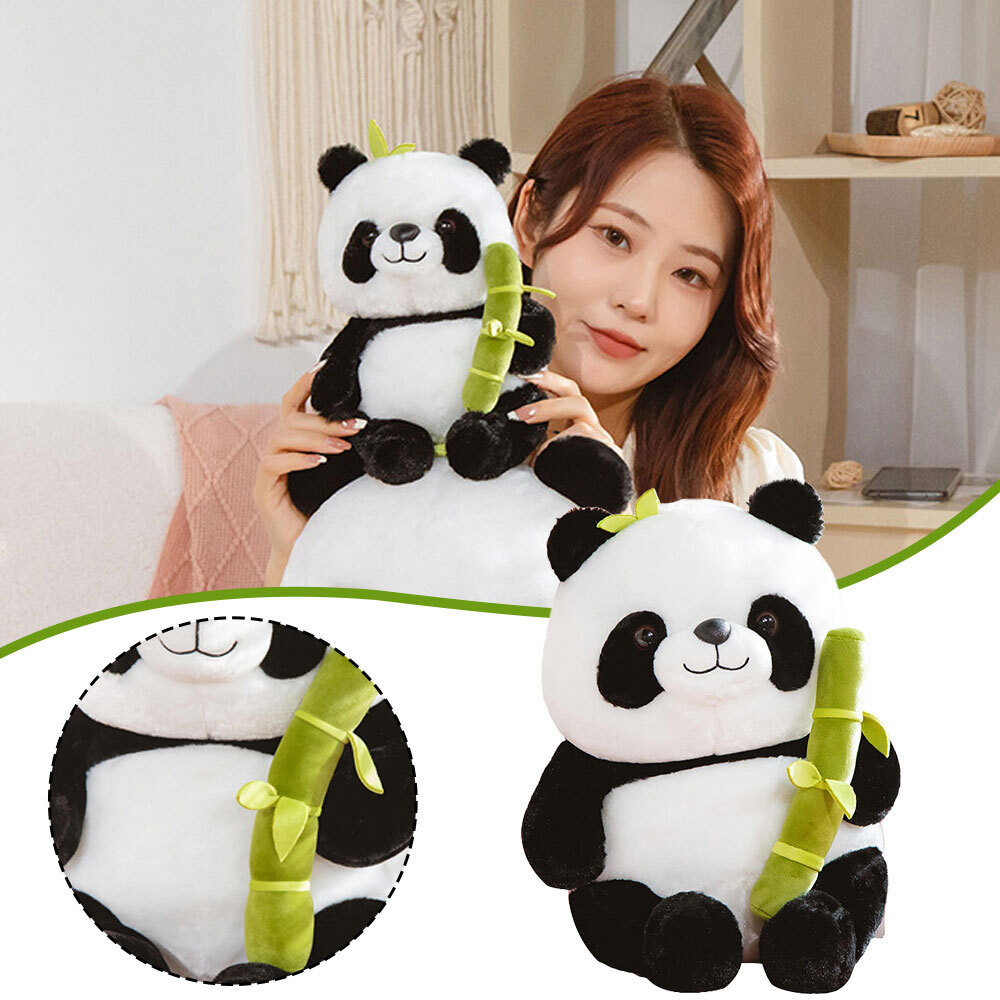 Toys Sitting Wildlife Panda Bear Soft Plush Cuddly Toy Kids 25cm AL | eBay