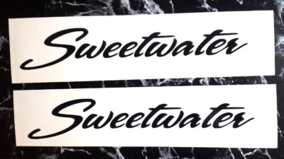 SWEETWATER BOAT Decals Stickers Gloss BLACK 20" - (2) FAST USA | eBay