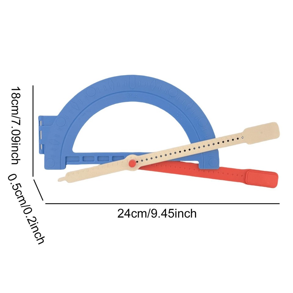 Braille Protractor Easy Use Sturdy for Visually Impaired Convenient ...