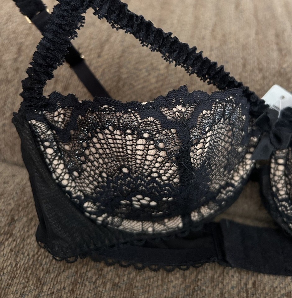 NWT Adore Me 00093 Womens Kimmy Push Up Lace Quarter Cup Bra Underwire ...