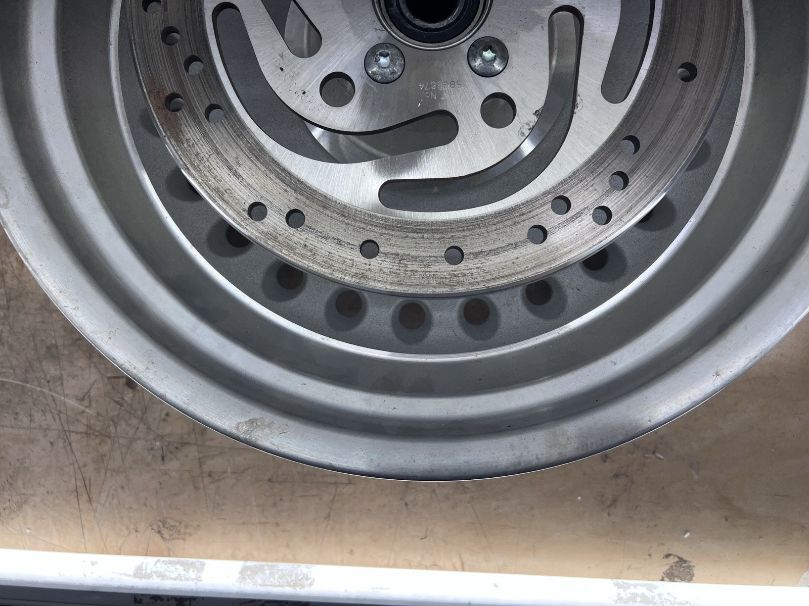 Harley Softail FLSTF Fat Boy Front & Rear Solid Wheel Rim 17x3.5 17x6 ...