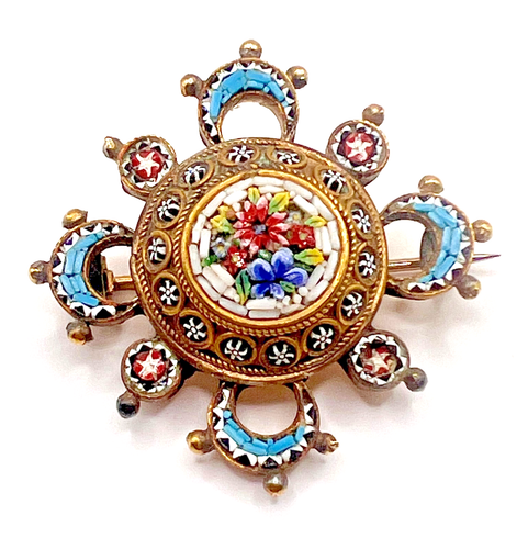 Lovely Micro Mosaic Pin / Antique Micromosaic Brooch | eBay