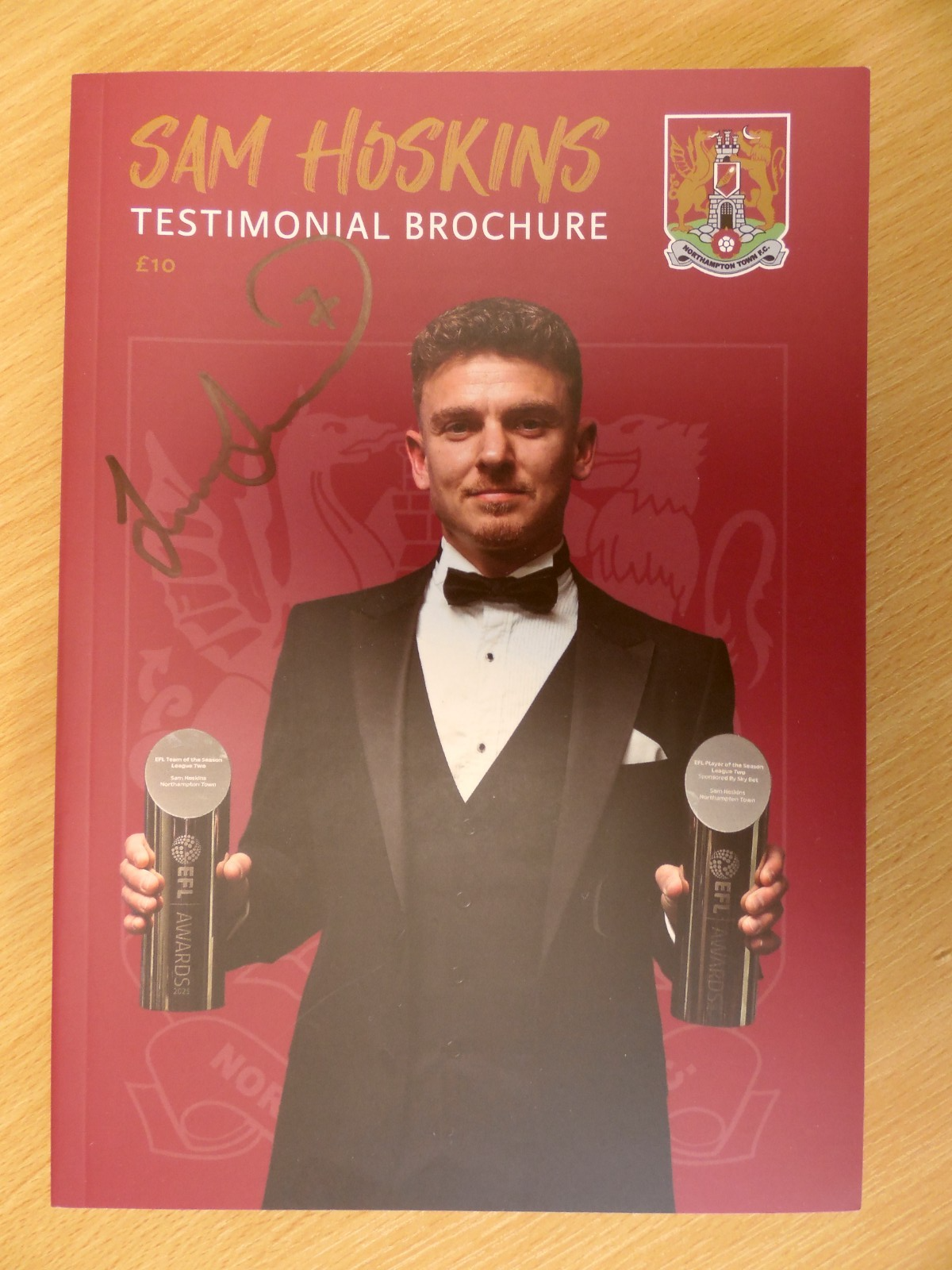 NORTHAMPTON T v BIRMINGHAM C | 2025/2026 SIGNED SAM HOSKINS TESTIMONIAL ...