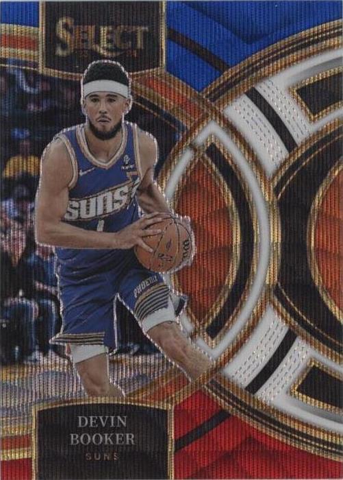 2023-24 Panini Select - Premier Level Devin Booker #143 Tri-Color Prizm ...