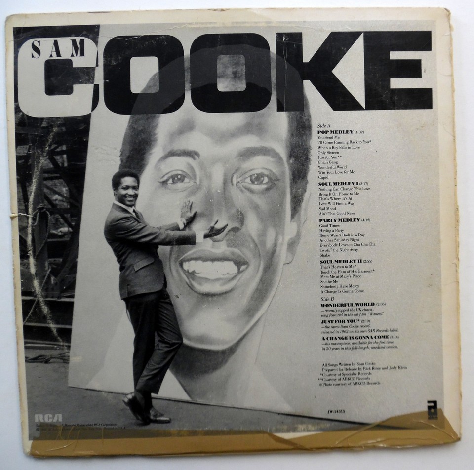 SAM COOKE The Legend Lives On 12" medley of his soul hits PROMO-Only ...