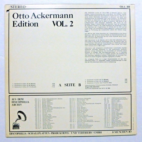 Mozart Sym 7,8, 9,12, 13 Otto Ackermann cla137 | eBay