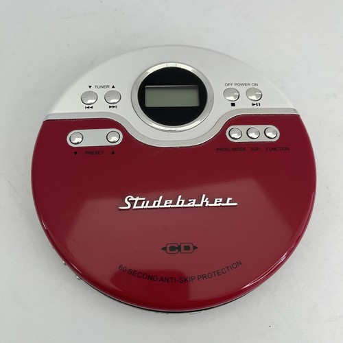 Studebaker Personal CD Player Walkman Red *Tested | eBay