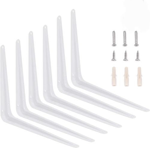 24 Packs 10 X 12 Inch Shelf Brackets, Heavy Duty Metal Wall Corner ...