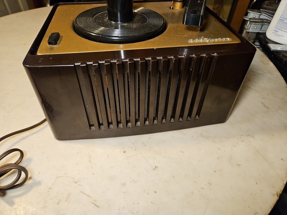50's RCA Victor Brown Bakelite 45 Rpm Record Player Phonograph Nice ...