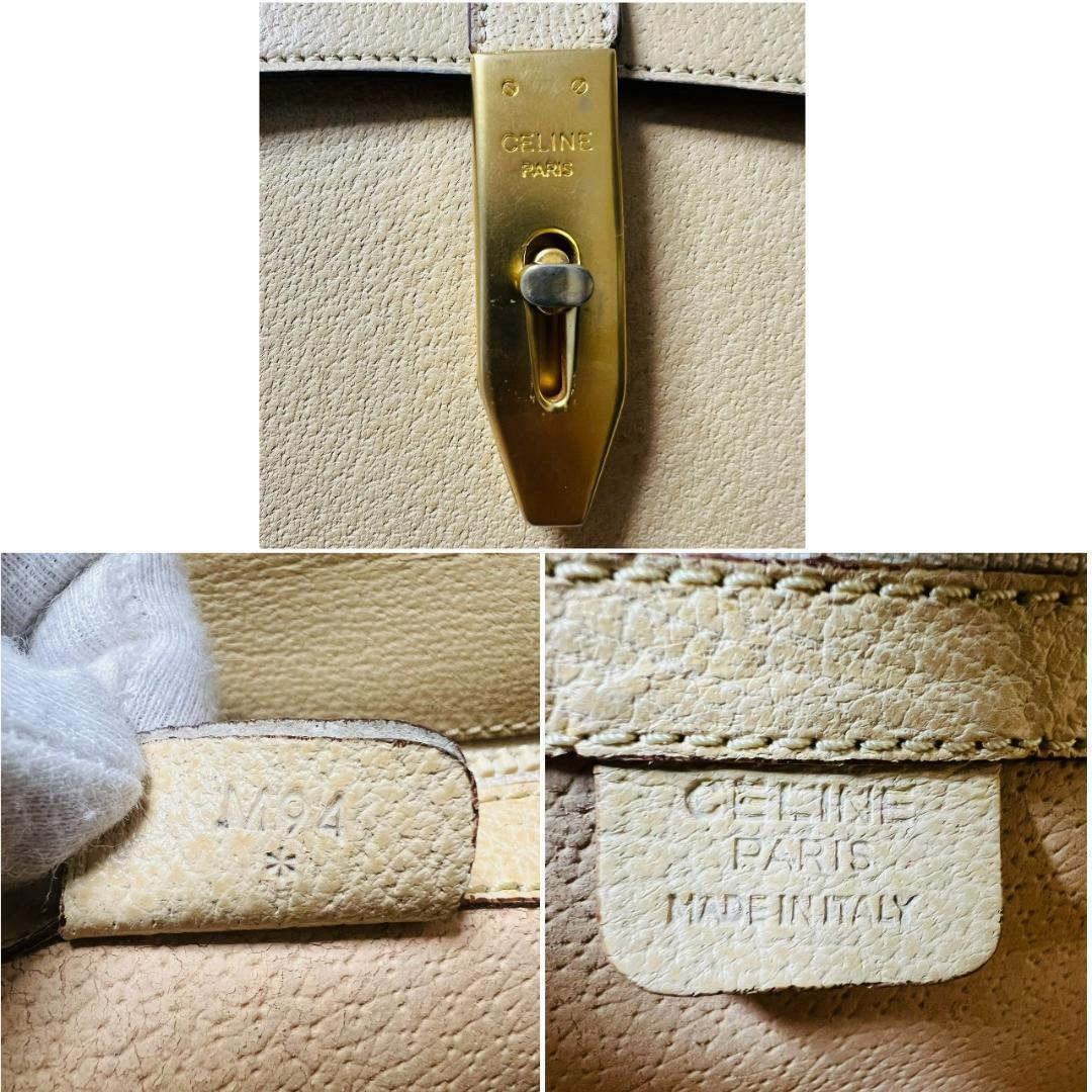 Celine M94 Shoulder Bag 2way Leather Beige Authentic Celine M94 Shoulder Bag 2way Leather Beige Authentic