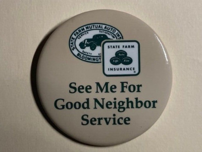Vintage State Farm Insurance Agent Promotional Pinback Pin | eBay