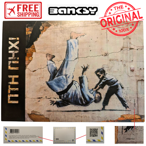 BANKSY / Original Rare Cards / Putin Go FCK / Graffiti in Borodyanka ...