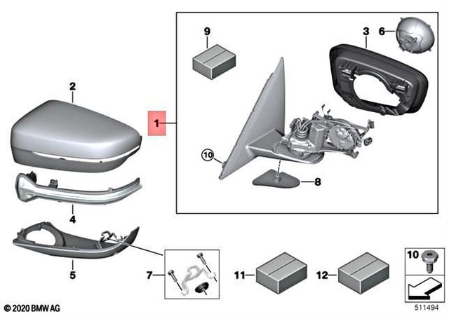 Genuine OEM Door Mirror for BMW 51167485264 for sale online | eBay