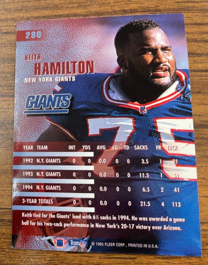 1995 Fleer Card # 280 Keith Hamilton - New York Giants | eBay
