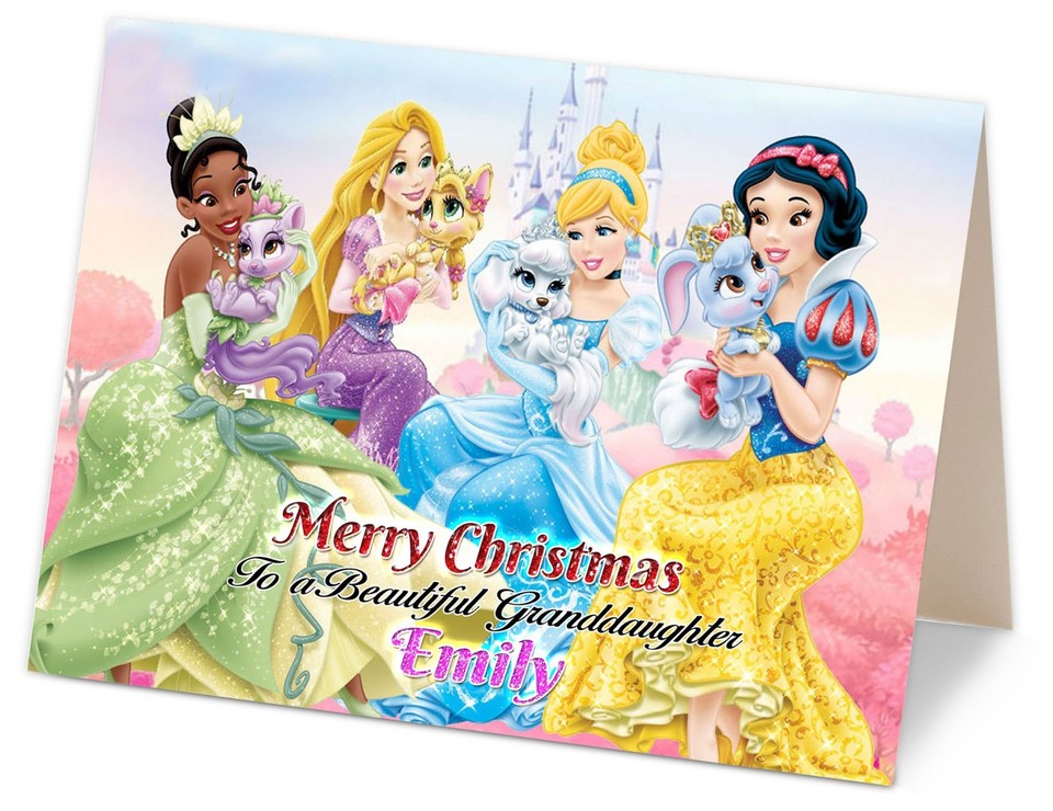k742; Personalised CHRISTMAS card *With Any name and text* Disney ...